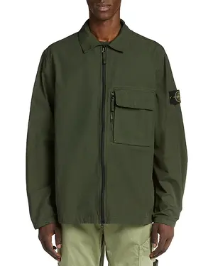 Stone Island Zip Front Shirt Jacket - Juniper