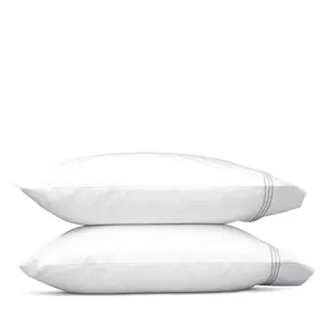 MATOUK Bel Tempo King Pillowcase, Pair Silver