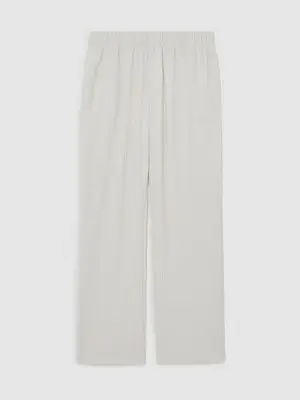 REISS Augustine Wide Leg Plisse Trousers