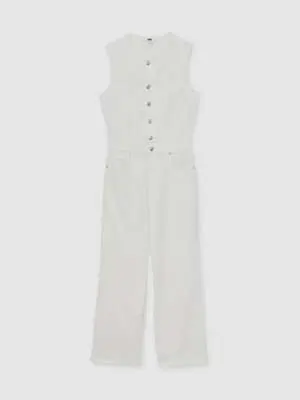 Paige Cirie Denim Straight Leg Jumpsuit