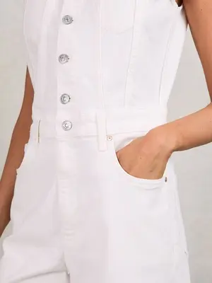 Paige Cirie Denim Straight Leg Jumpsuit
