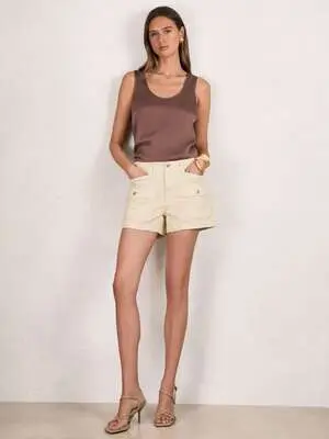 Paige Cargo Shorts - Cream