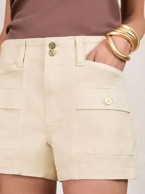 Paige Cargo Shorts - Cream