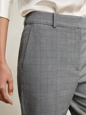 REISS Brooklyn Petite Check Slim-fit Suit Trousers