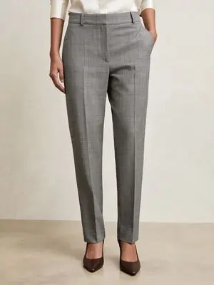 REISS Brooklyn Petite Check Slim-fit Suit Trousers