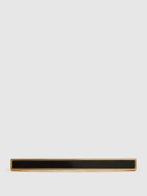 REISS Ardley Stone Insert Tie Bar - Gold