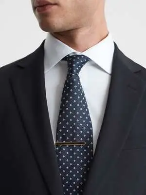 REISS Ardley Stone Insert Tie Bar