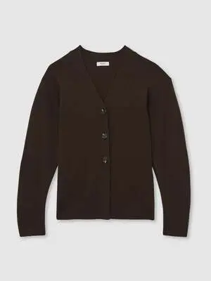 REISS Wool-blend Fitted Cardigan