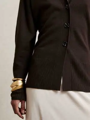 REISS Wool-blend Fitted Cardigan