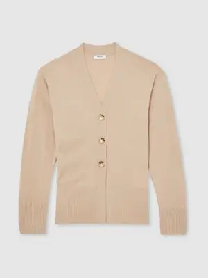 REISS Wool-blend Fitted Cardigan