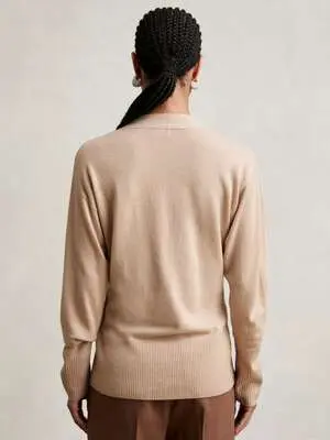 REISS Wool-blend Fitted Cardigan