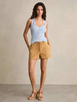 REISS Cotton Lace-up Shorts