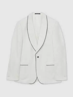 REISS Caprio Single-breasted Linen Blazer