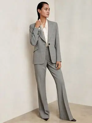 REISS Brooklyn Single-breasted Checked Blazer