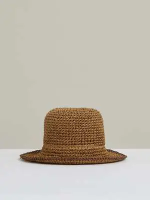 REISS Enziya Straw Sun Hat