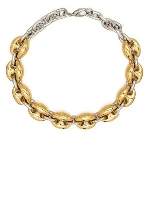 Rabanne Two-tone Chain Choker - Oro E Argento