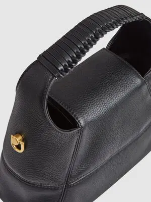 REISS Grained Leather Crossbody Bag