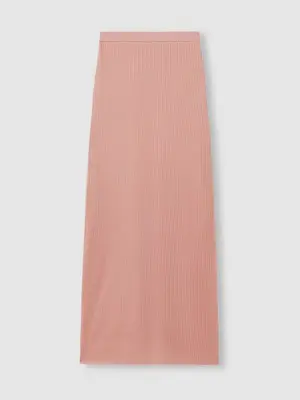 Anna Quan Ribbed Knit Midi Skirt