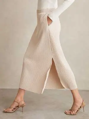 REISS Pippa Pleated Midi Skirt