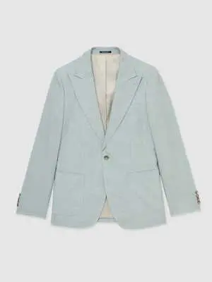 REISS Warner Linen Single-breasted Suit Blazer Slim-fit