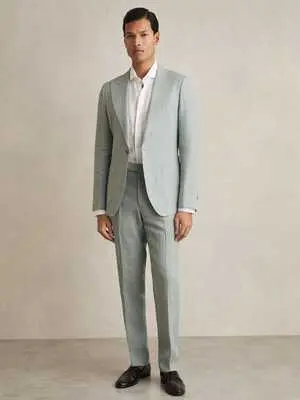 REISS Warner Linen Single-breasted Suit Blazer Slim-fit