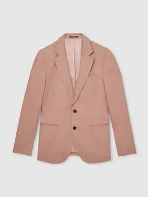 REISS Kin Single-breasted Linen Suit Blazer Slim Fit