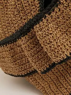 REISS Olescha Raffia Ruffle Tote Bag