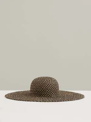 REISS Sonia Basket-weave Sun Hat