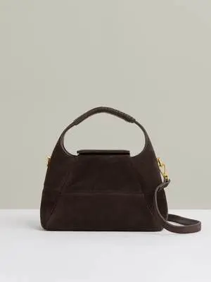 REISS Octavia Suede Crossbody Bag