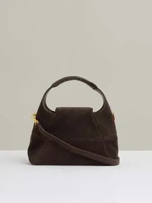 REISS Octavia Suede Crossbody Bag