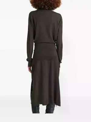 LEMAIRE Tie-waist Knitted Dress - Brown