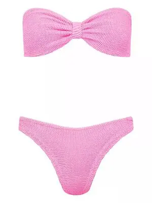 Hunza G Jean Bandeau Textured Bikini - Pink