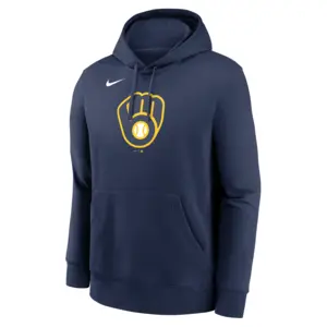 Nike Milwaukee Brewers Logo Club Mlb Pullover Hoodie