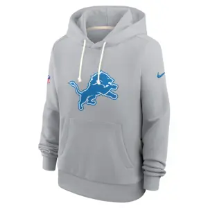 Nike Detroit Lions Sideline Dri-fit Nfl Pullover Hoodie - Grey