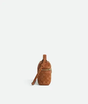 Bottega Veneta Intrecciato Suede Leather Vanity Case - Amber
