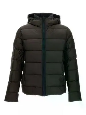 FAY Quilted Hooded Coat - Brown