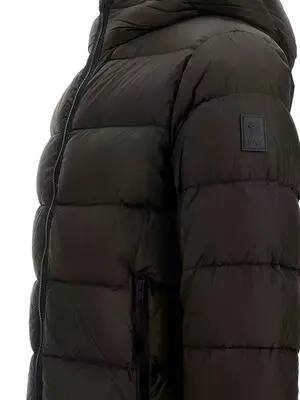 FAY Quilted Hooded Coat - Brown