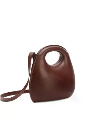 LEMAIRE Molded Leather Egg Bag - Brown