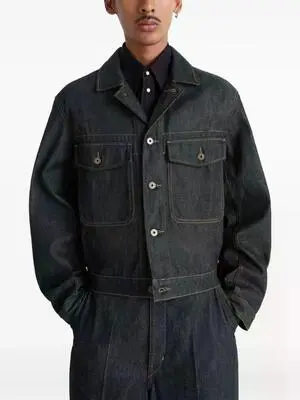 LEMAIRE Patch-pocket Denim Jacket - Black