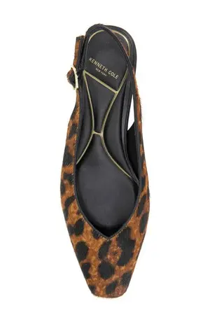 KENNETH COLE Berkette Slingback Flat - Leopard Haircalf