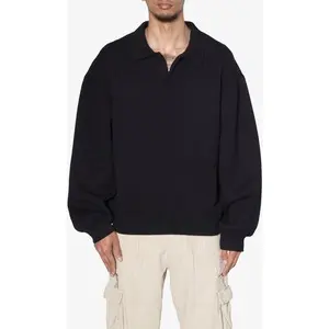 Mnml Polo Sweater - Black