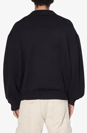Mnml Polo Sweater - Black