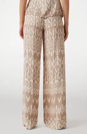 MARCIANO Britney Straight Leg Pants - Geo Monogram Beige/white