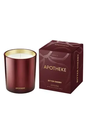 APOTHEKE Bitter Cherry Classic Scented Candle - Dark Red