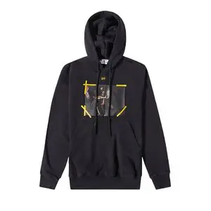 Off-White Diagonal Arrow Caravaggio St Fran Slim Hoodie - Black