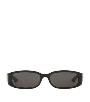 Gucci Slim Rectangular Sunglasses - Black