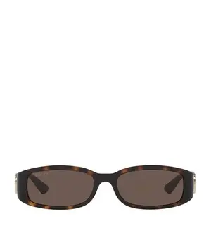 Gucci Slim Rectangular Sunglasses - Brown