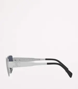 Celine Metal Triomphe Cat Eye Sunglasses - Grey