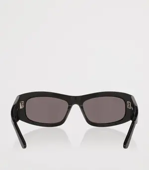 Balenciaga Acetate Rectangular Sunglasses - Black
