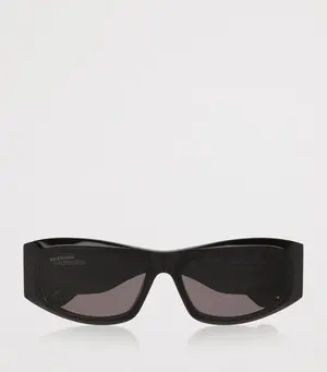 Balenciaga Acetate Rectangular Sunglasses - Black